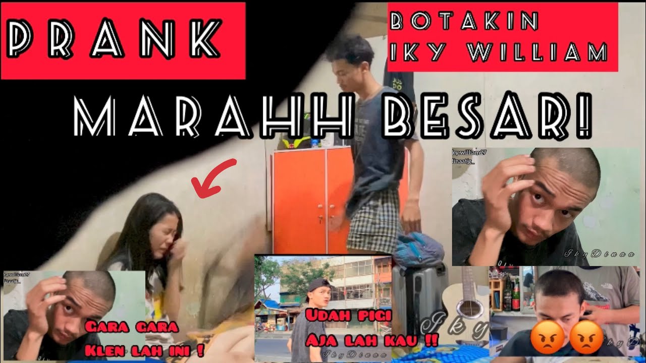PRANK PANGKAS BOTAKIN IKY WILLIAM , MARAH BESAR ! ( Iky marah besar ) - YouTube