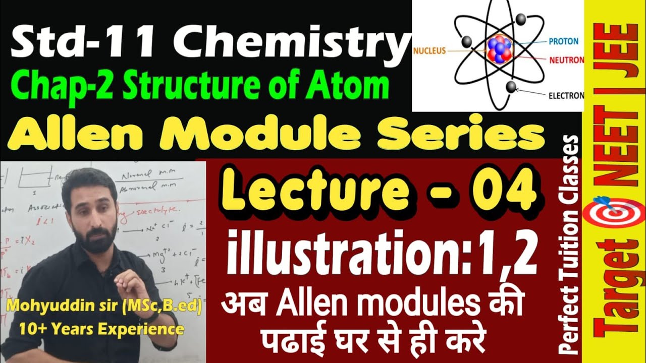 std-11 Chemistry | Chap-2 Structure of Atom | Illustrations-1,2 |Allen ...