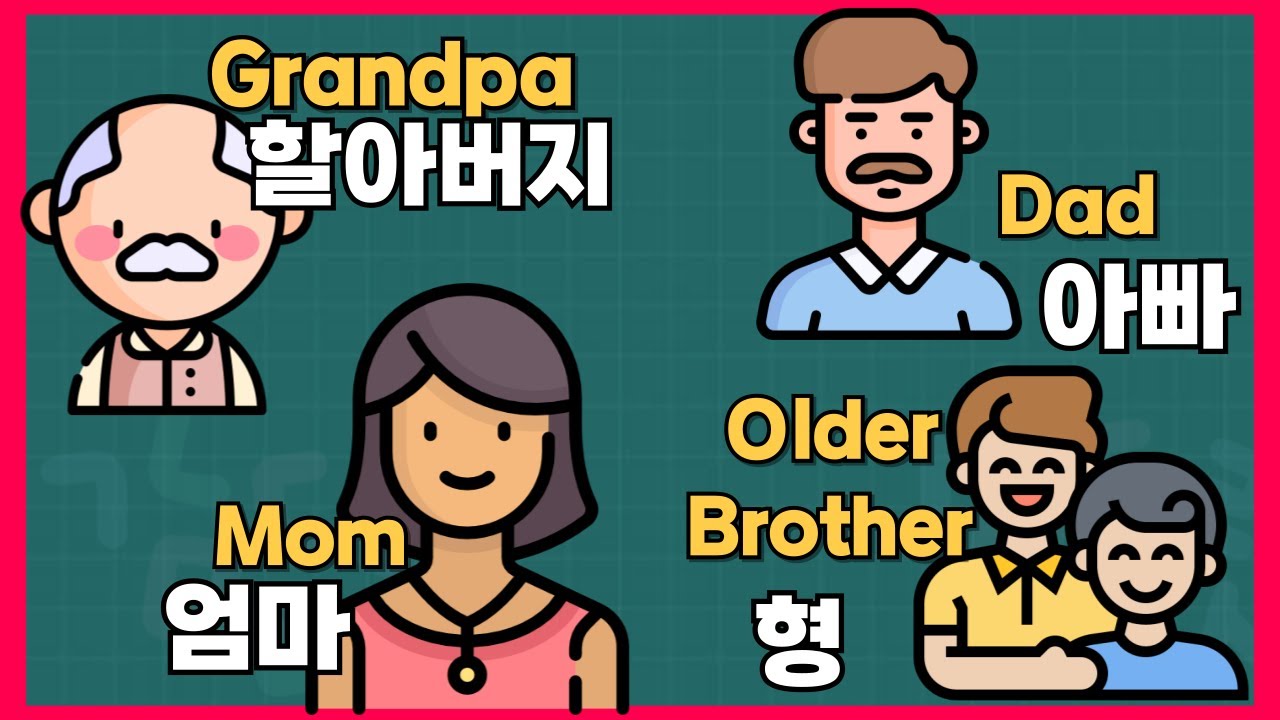 Learn Korean | Names of Family Members in Korean | 한글 Hanguel # ...
