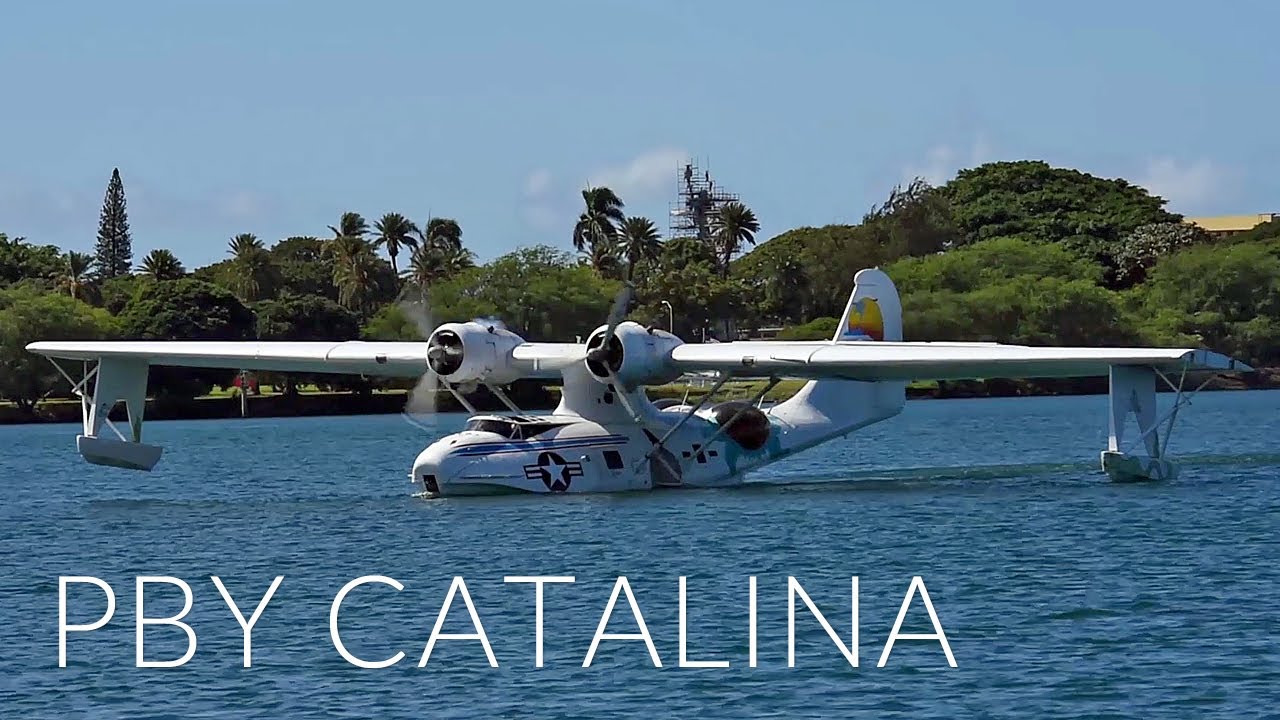 Historic PBY Catalina Takes Off at Pearl Harbor - YouTube