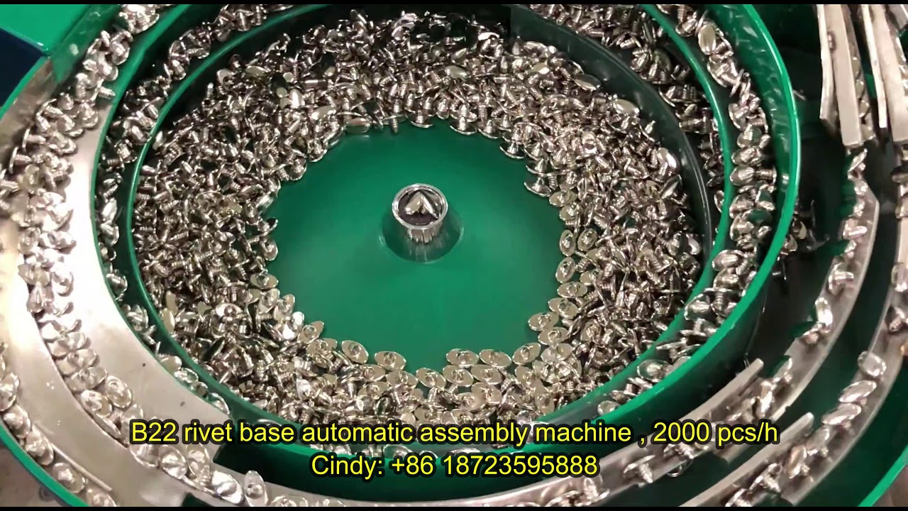 B22 rivet base automatic assembly machine - YouTube