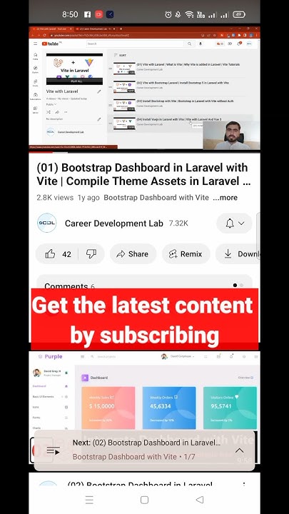 Bootstrap Dashboard in Laravel with Vite - YouTube