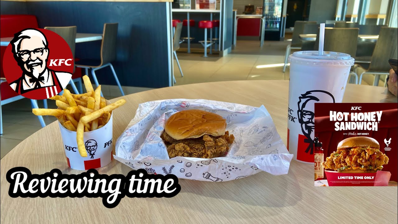 Review new hot honey chicken sandwich from KFC - YouTube