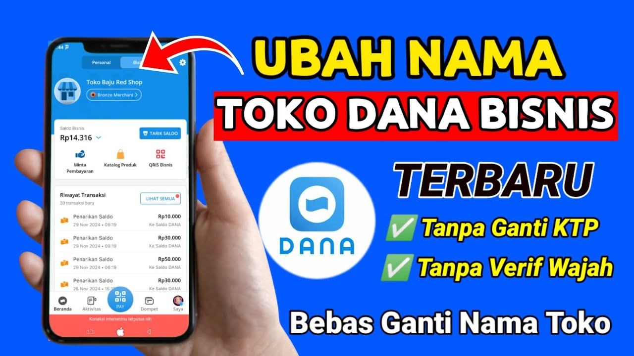 Cara Ganti Nama Akun Dana Bisnis | Cara Ubah Nama Toko Dana Bisnis 2025 ...