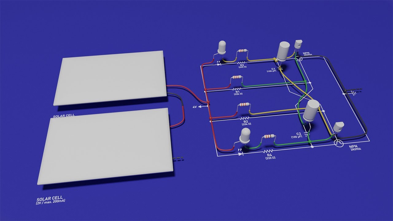 Solar powered flip-flop circuit - YouTube