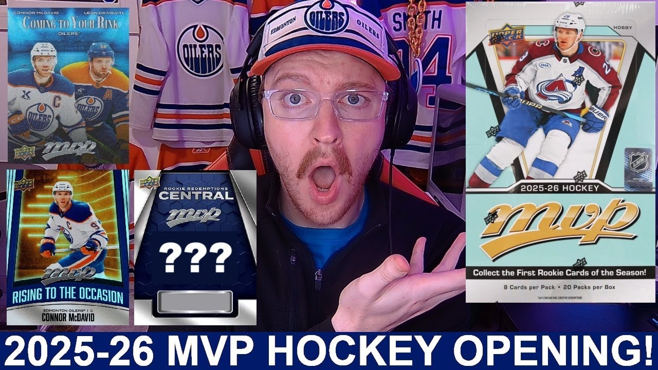 HOCKEY SEASON IS HERE! 2025-26 Upper Deck MVP Hobby Box Opening! - YouTube