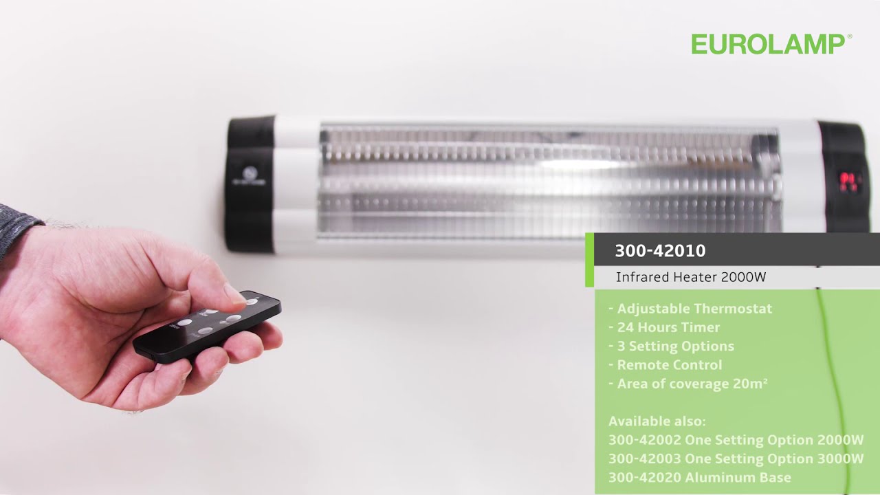 Επιτοίχια θερμάστρα χαλαζία 2000W EUROLAMP / EUROLAMP Infrared Heater ...