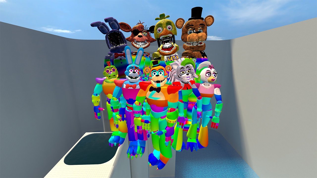 HYPER EXPLODE RAINBOW FNAF SECURITY BREACH ANIMATRONICS In Garry's Mod ...