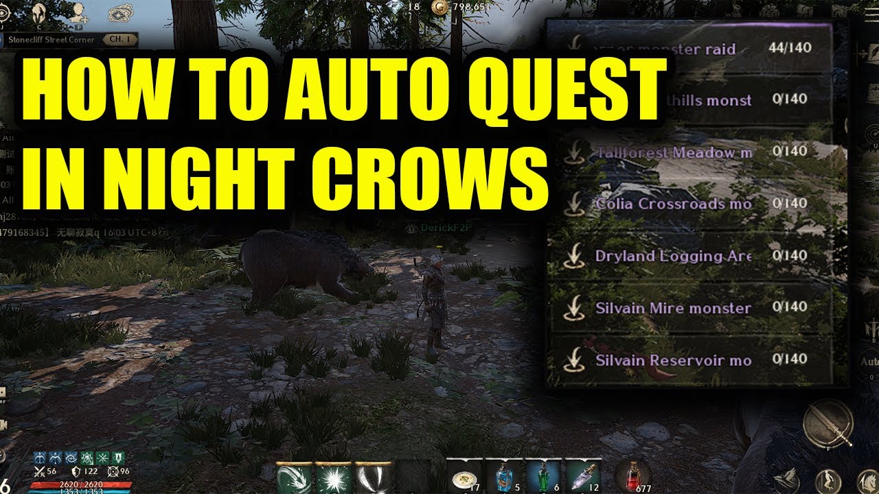 HOW TO AUTO QUEST IN NIGHT CROWS - (TAGALOG) - YouTube