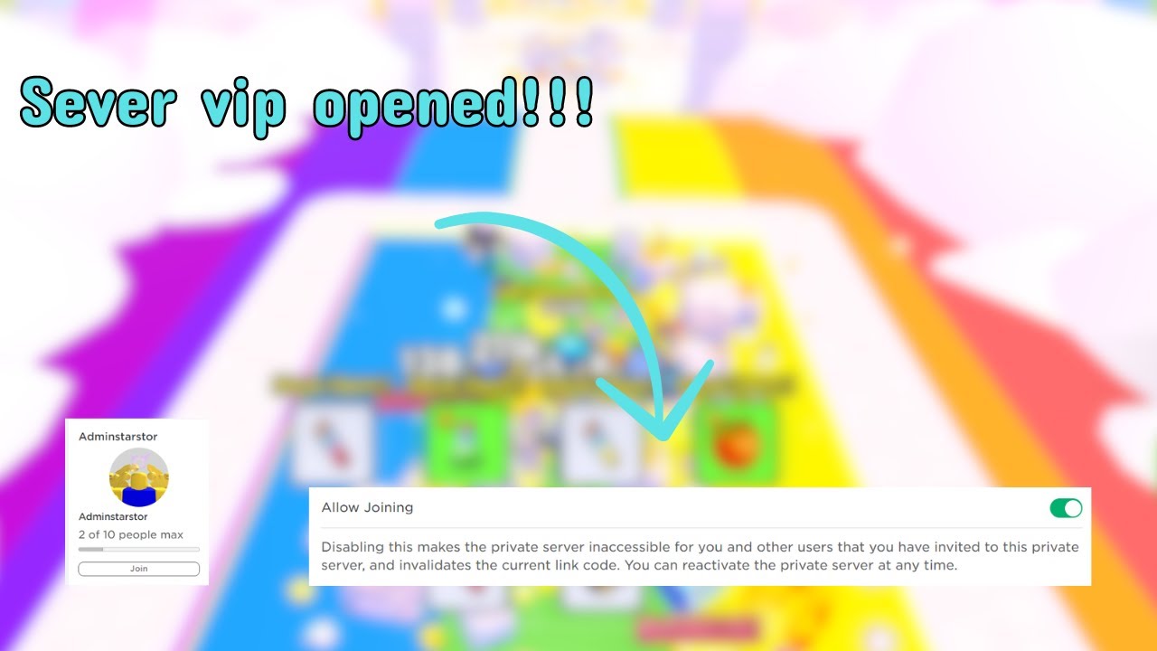 My sever vip is opened! Now you can join! - Pet simulator 99 - YouTube