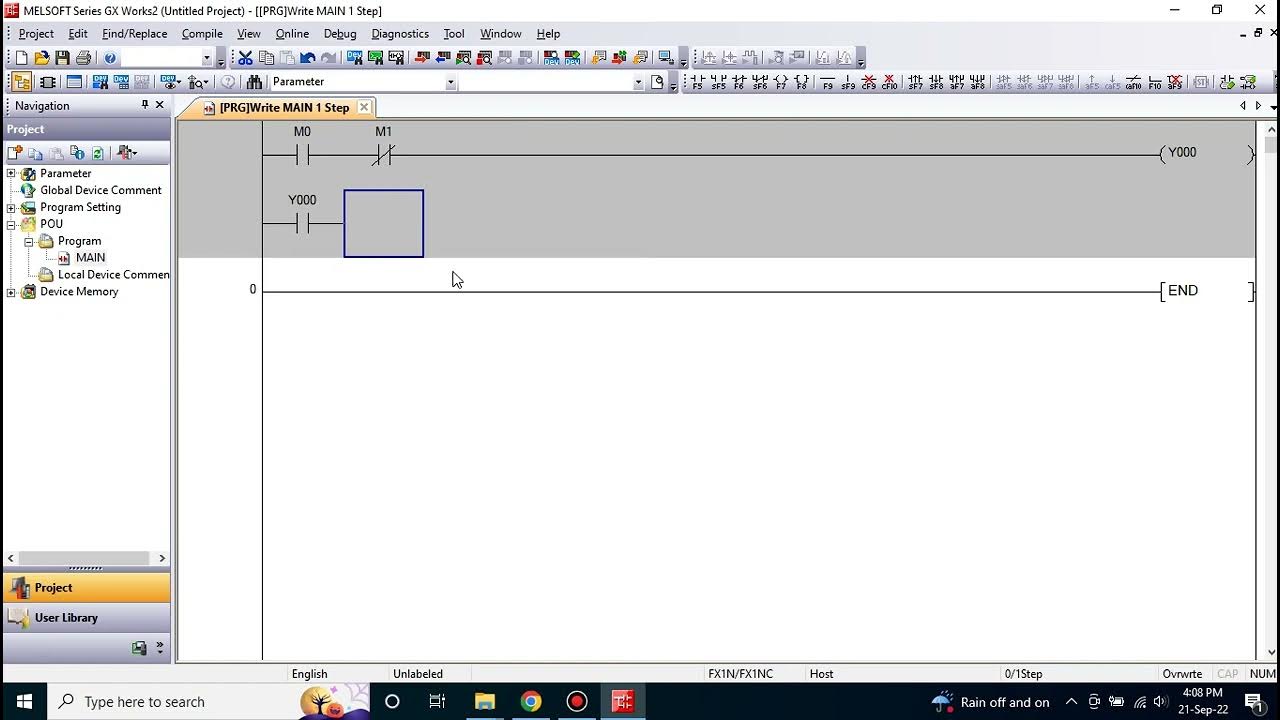 How to write a program and simulation on GX Works2 - YouTube
