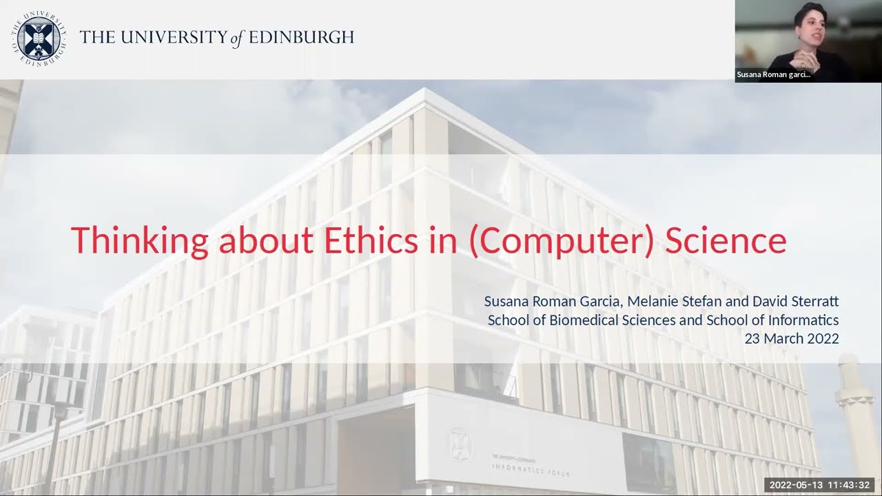 Thinking about Ethics in (Computer) Science - YouTube