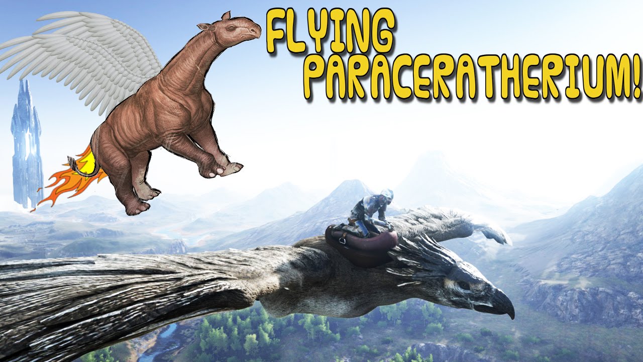 ARK:Survival Evolved XBOX ONE - FLYING PARACERATHERIUM! OFFICIAL SERVER ...