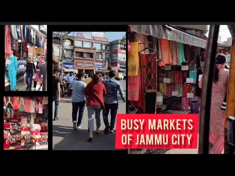 Crowded shopping markets of Jammu City - YouTube