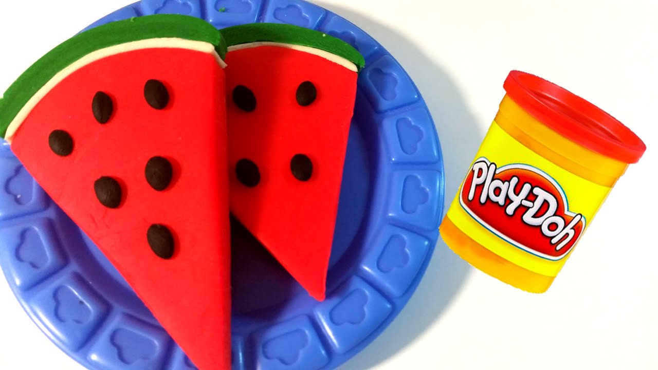 How To Make Watermelon Slices With Play Doh Easy - YouTube