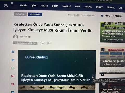 Risaletten Önce Yada Sonra Kim Şirk,Küfür Işlerse Müşrik/Kafir İsmini Alır. #şirk #tekfir #tevhid