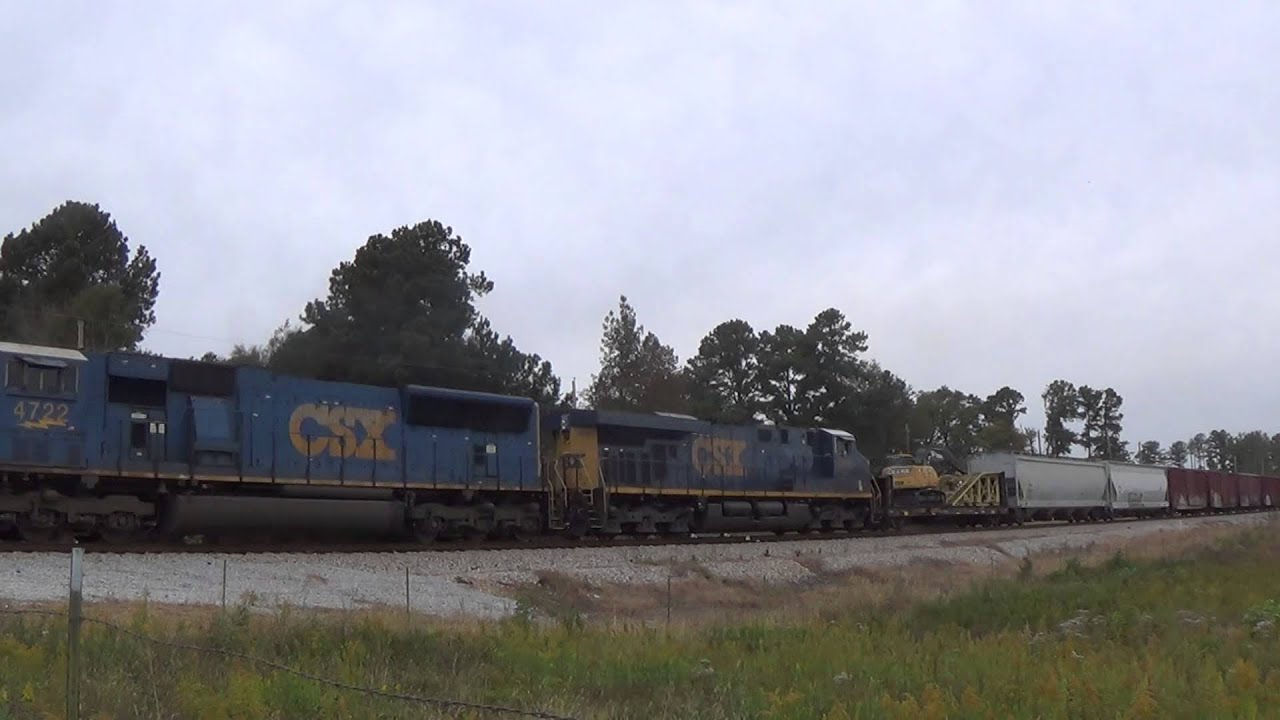 HD: CSX 4722 leads CSX Q611-05 in Palmetto, GA - YouTube