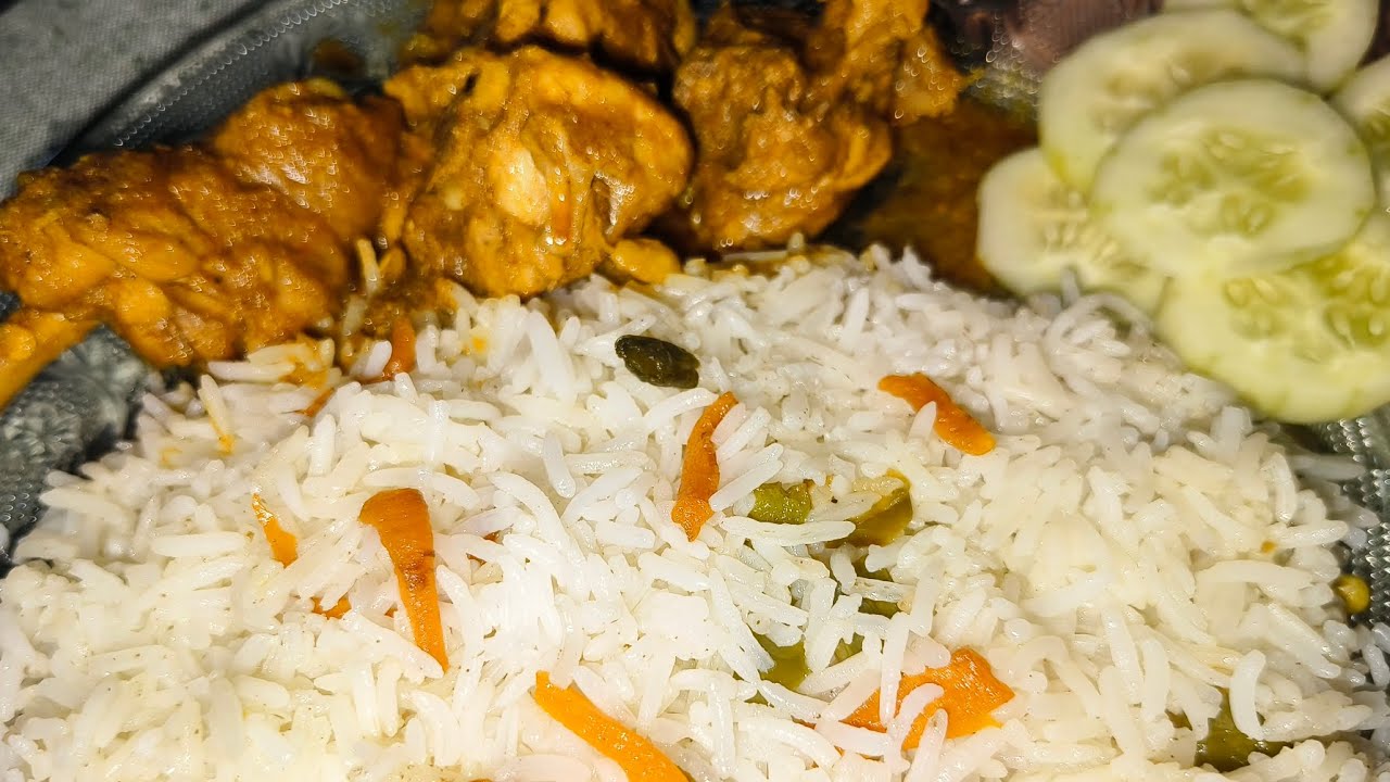 Fried rice & chicken kosha recipe in bengali || vegetable fried rice ...