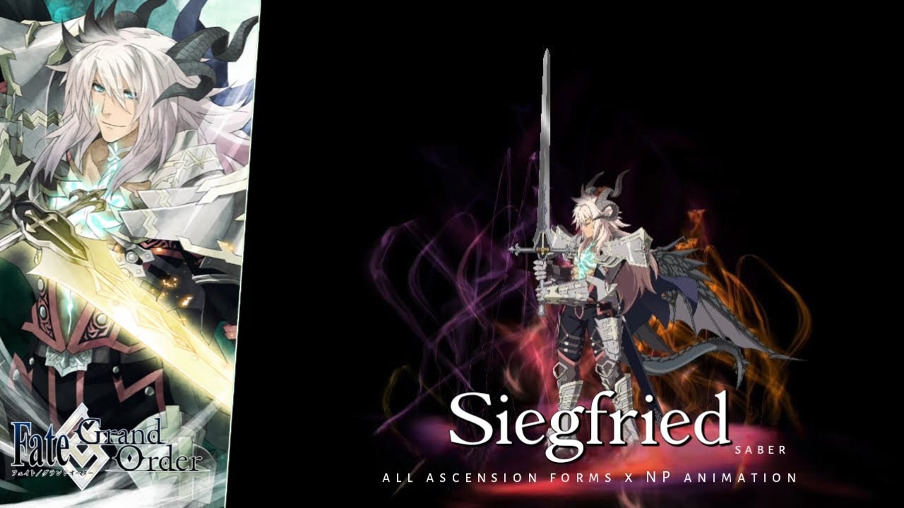 《Fate/Grand Order US》Siegfried (Saber) all ascension forms & NP ...