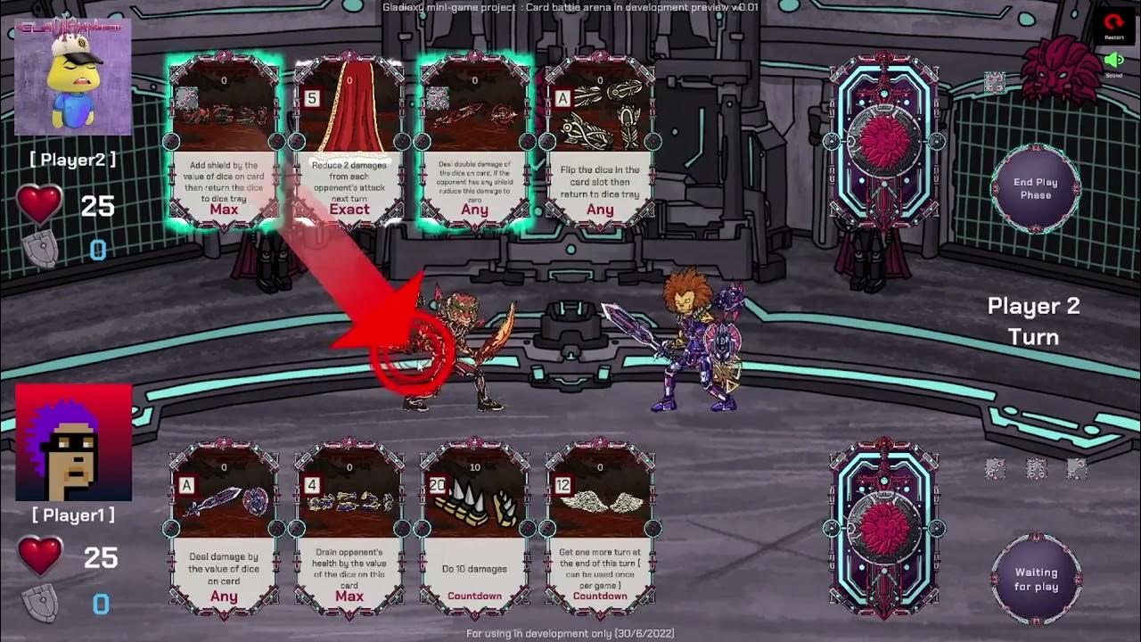 Gladiaxy Battle arena card development demo ( DEVLOG 3 ) - YouTube