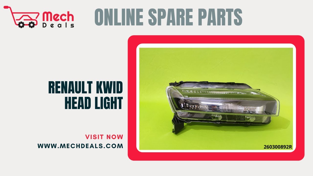 RENAULT KWID HEAD LAMP | 260300892R | Buy Online MechDeals.com - YouTube