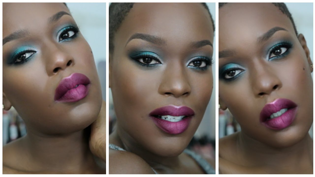 NEW! 2015 Colorful **FULL FACE** HOLIDAY Makeup for DARK SKIN - YouTube