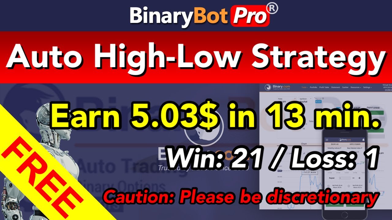 Binary Bot | Auto High-Low Strategy | Free Download (2021) #BinaryBotPro - YouTube