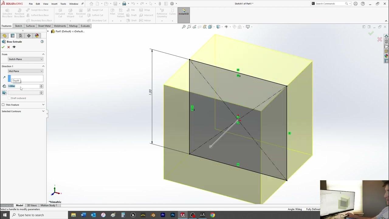 Introduction and How to Make a Cube in SOLIDWORKS. - YouTube
