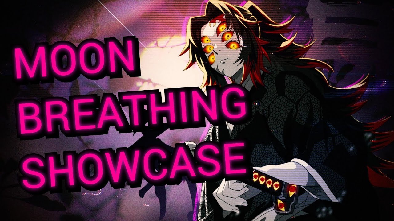 Moon breathing Showcase+ How to use it & combos (DSBA) demon slayer ...
