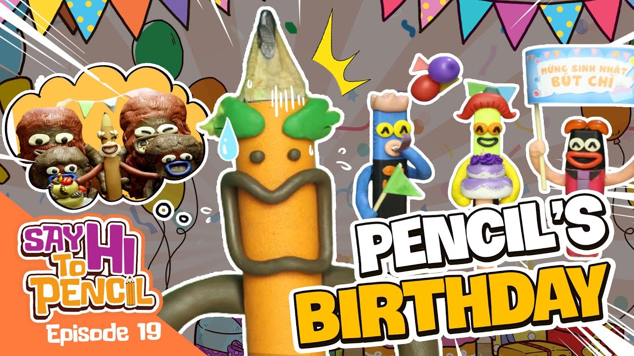PENCIL'S BIRTHDAY | Say Hi To Pencil | Hi Pencil Studio - YouTube