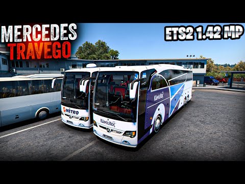 EKİPLE EFSANE TRAVEGO İLE YOLCU TAŞIYORUZ 🔥 ETS 2 MERCEDES TRAVEGO | ETS 2 MP | ETS 2 1.42