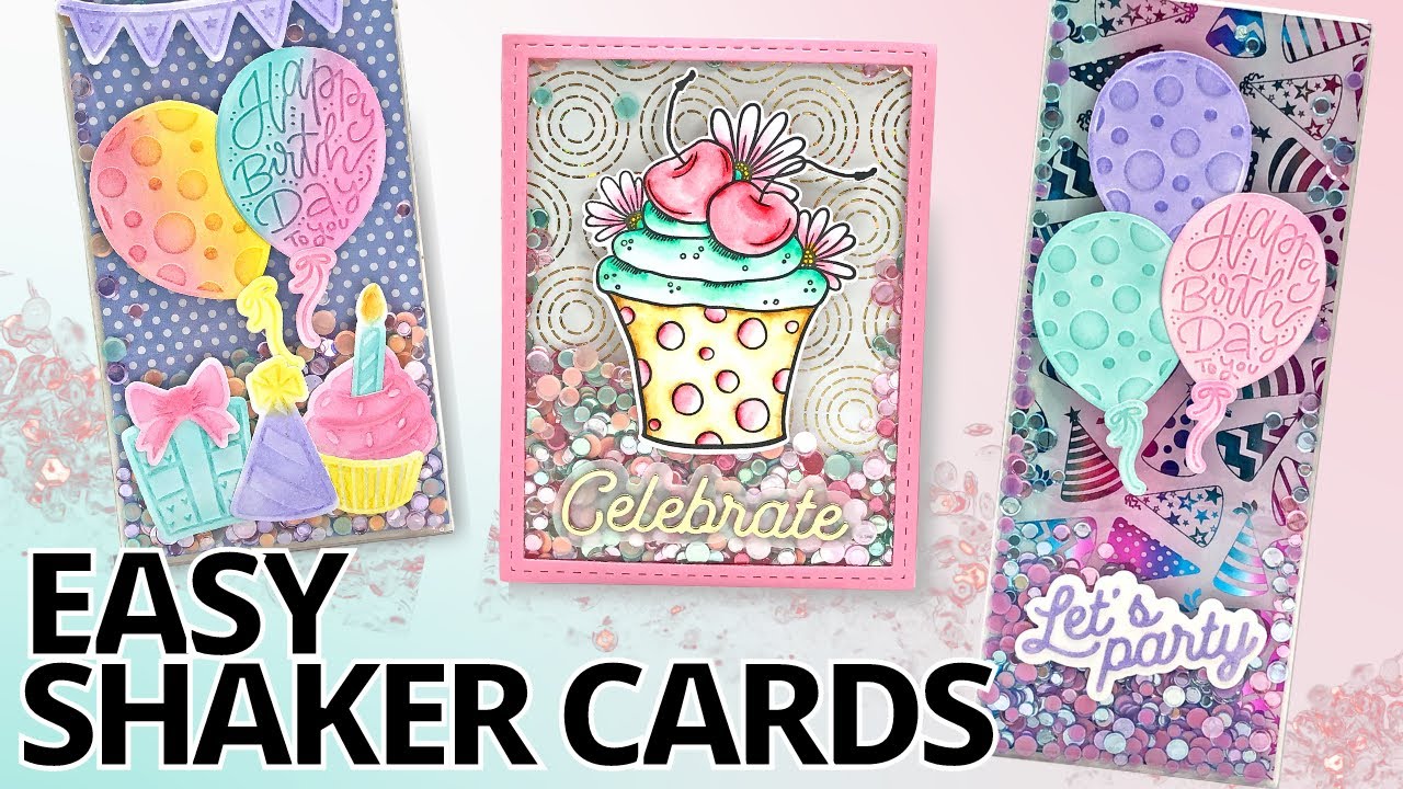 The EASIEST Shaker Cards You Will Ever Make! - YouTube