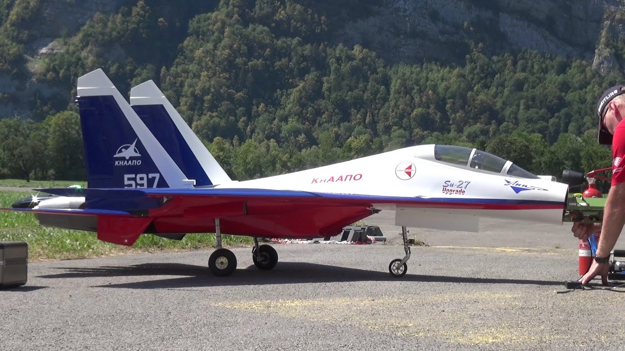 INCREDIBLE!!! RC JET TWIN TURBINE VECTOR SCALE MODEL SUKHOI SU-27 - YouTube