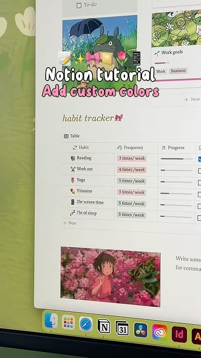 Notion tutorial. Add custom colors 📝 📔🌷📱#notion #notiontemplate #productivity #notiongirlie ...