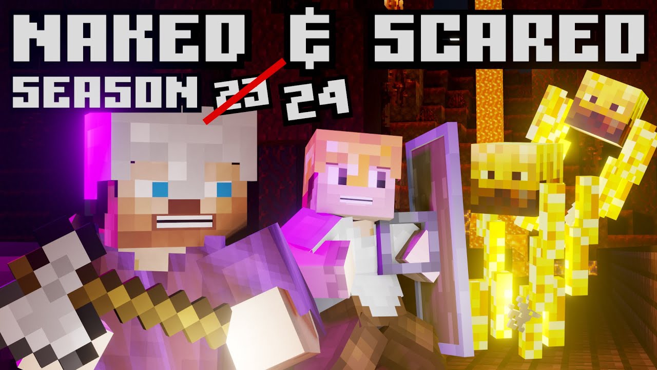 S24e08 Naked And Scared Minecraft Challenge In Ultra Hardcore Youtube