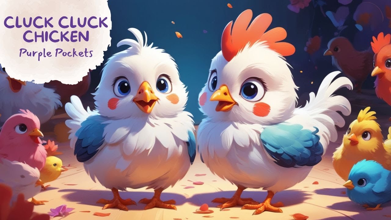 "Cluck Cluck Chicken", Fun Kids Rhyme | Sing Along with Purple Pockets ...