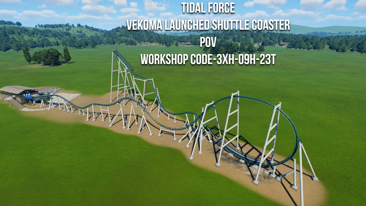 Tidal Force | PLANET COASTER 2 | VEKOMA LAUNCHED SHUTTLE COASTER - YouTube