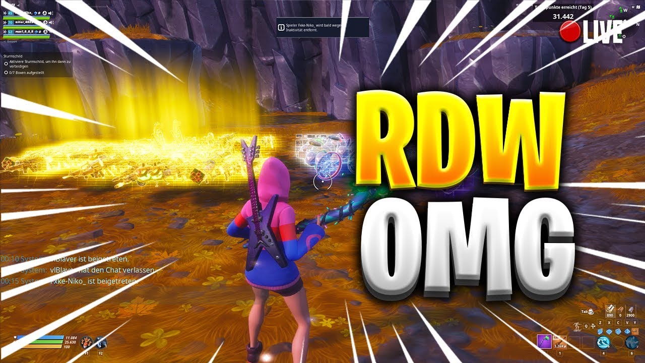 ⚡️Fallen & Waffen An jeden Abo! 💎RDW LIVE💎🔥Fortnite Rette Die Welt🔥Roat ...