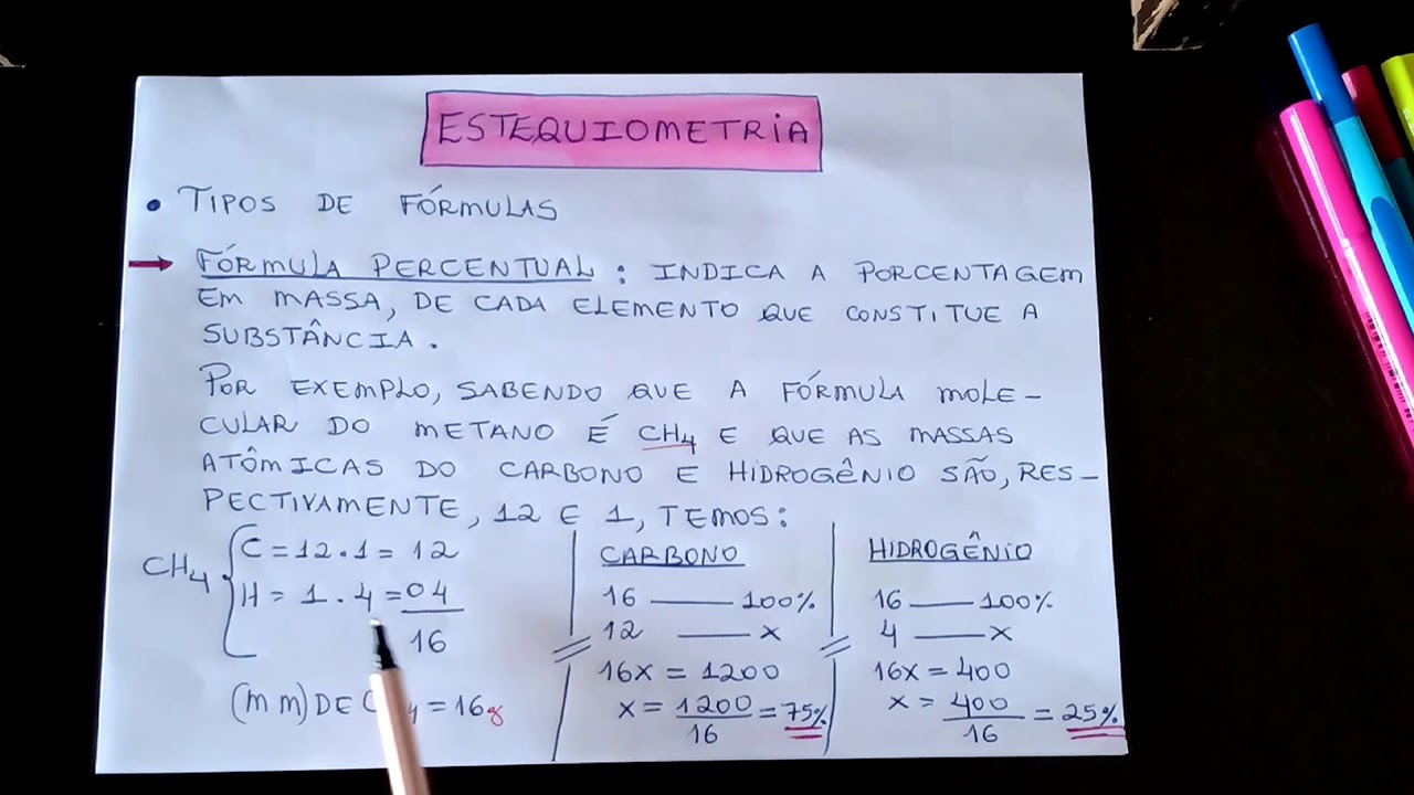 ESTEQUIOMETRIA: FÓRMULA CENTESIMAL - YouTube
