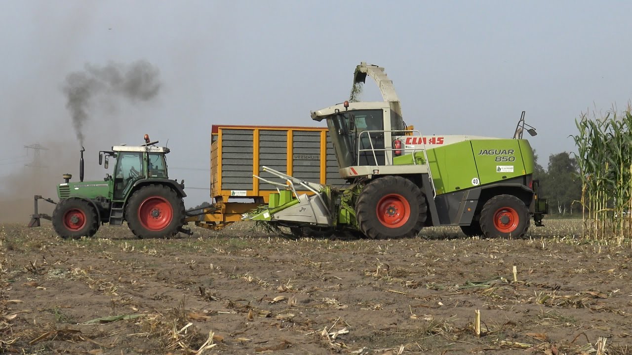 Loonbedrijf H van Haarst in de mais met Claas Jaguar 850 Speedstar ...