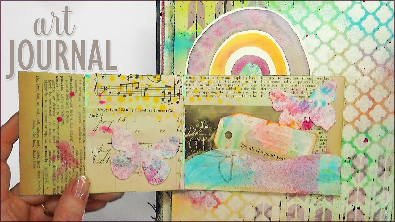 Mixed Media Art Journaling with Distress Oxide Inks - YouTube