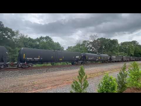 NS 4228 Leads NS 238 Along W/2 UP Flag Locomotives for a SB Millitary Train W/BBQ Casey ...