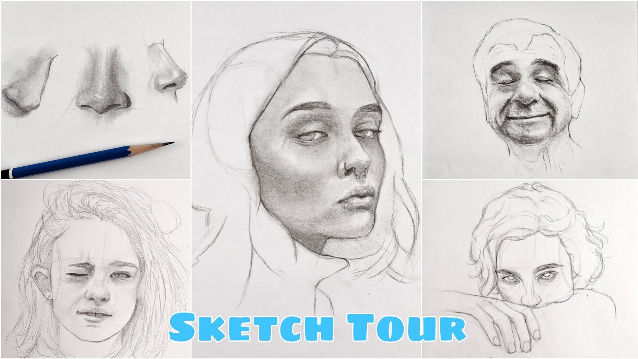 5 Sketch drawing In Loomis method || Pencilsketch Tutorials || Art ...