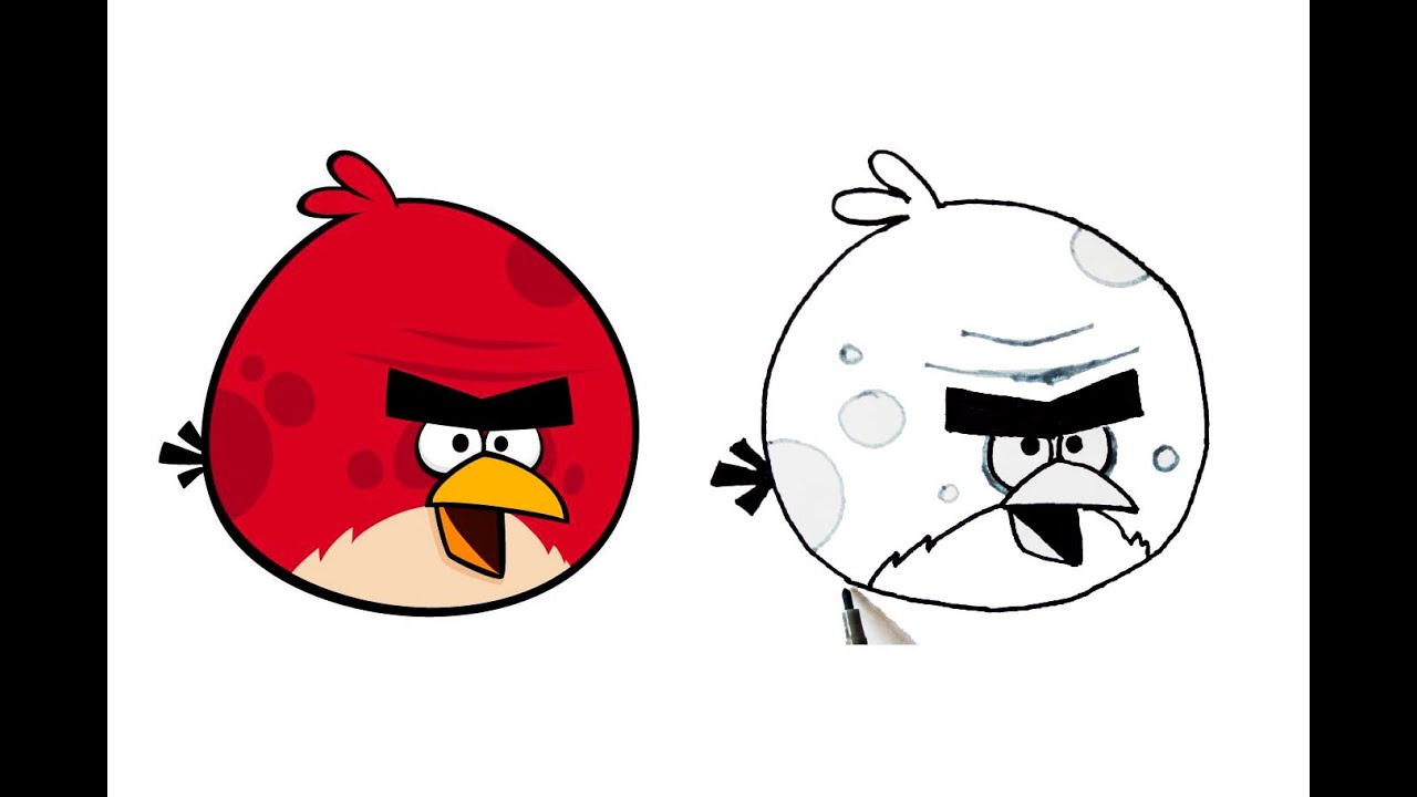 How to Draw Terence from Angry Birds - YouTube