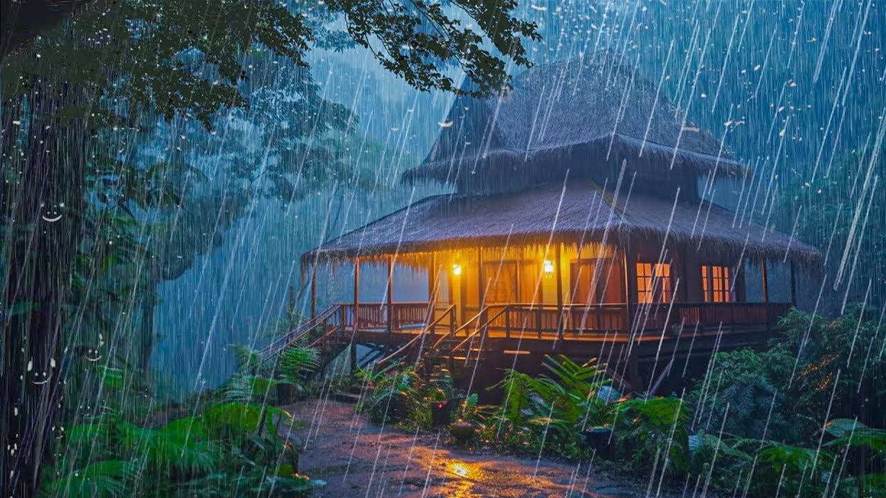 Fall Asleep in Just 3 Minutes with Torrential Rain & Powerful Thunder ...