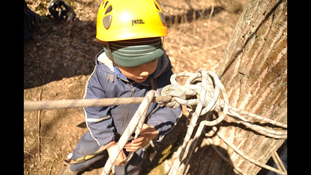 Ropes course and swing for children - YouTube