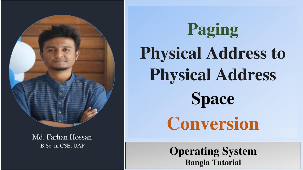 Physical Address to Physical Address Space Conversion | Paging ...