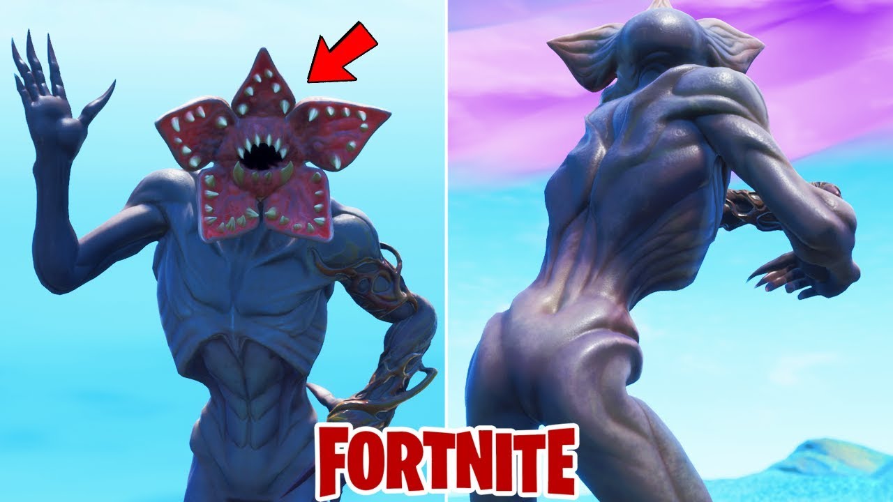 *NEW CREEPY* DEMOGORGON Fortnite Skin WITH AWESOME Dances! (Front and ...