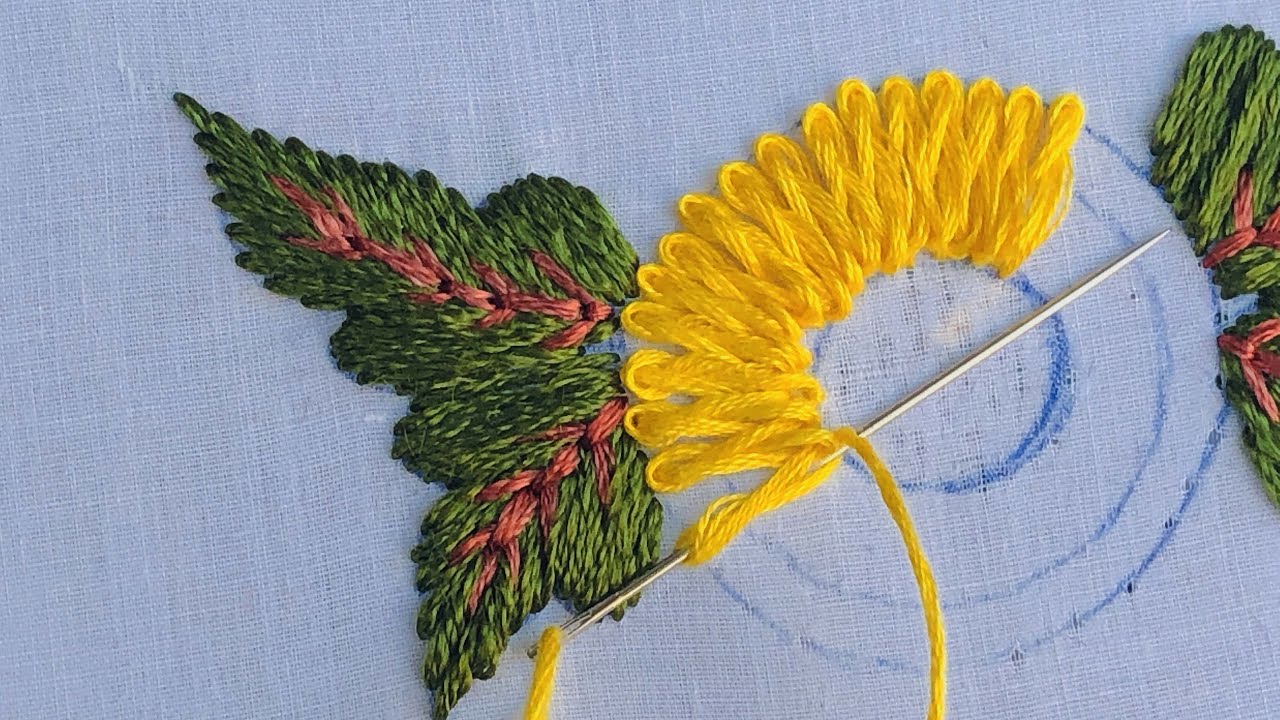 Braid Flower Hand Embroidery - Embroidery For Overall - Learn ...