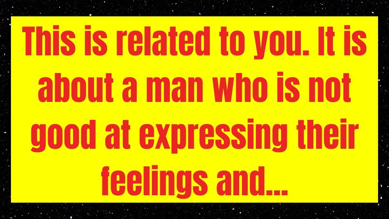 Angel: This is related to you. It is about a man who is not good at ...